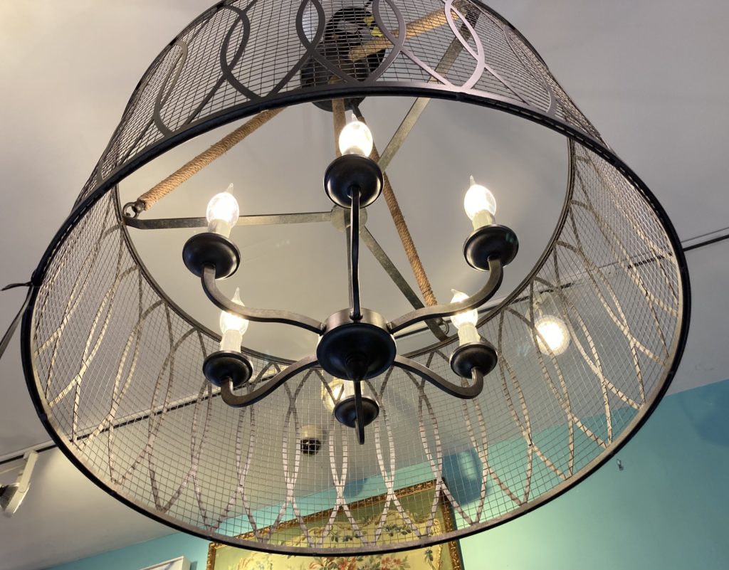 Industrial Farmhouse Chandelier - Ark Antiques, La Jolla, CA
