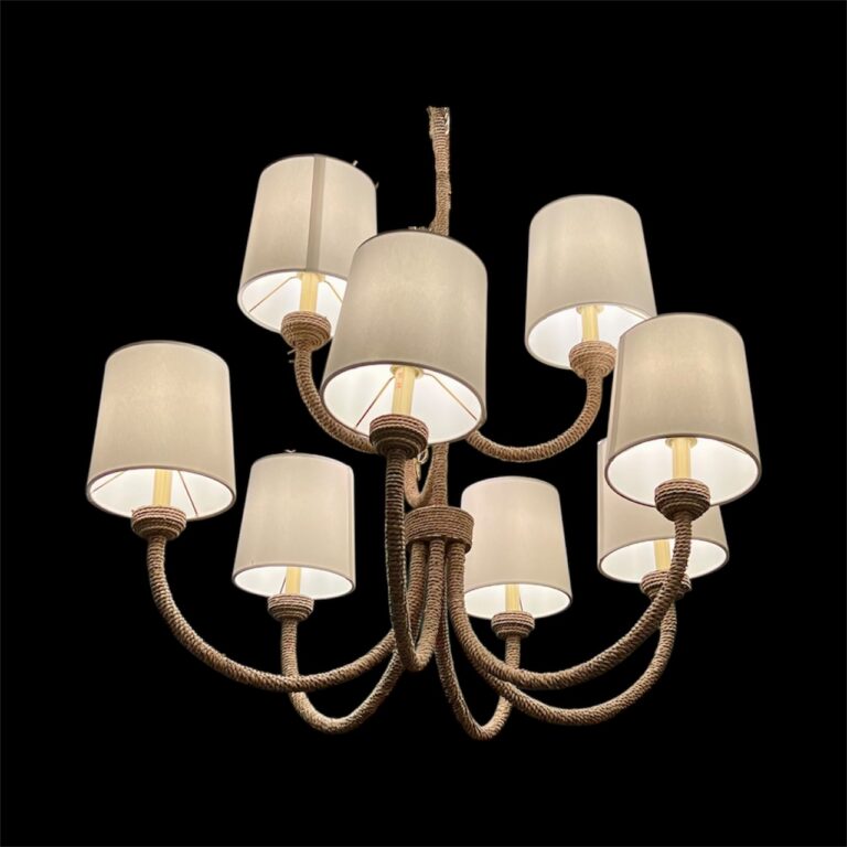 Regina Andrew Bimini Jute Chandelier - Ark Antiques, La Jolla, CA